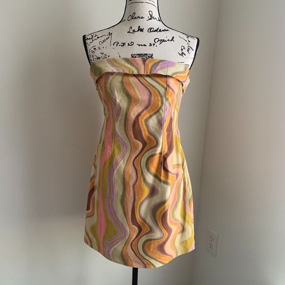 wild fable | Dresses | Wild Fable Womens Sleeveless Twill Tube Wstrap Bodycon Dress Neutral Wave ...